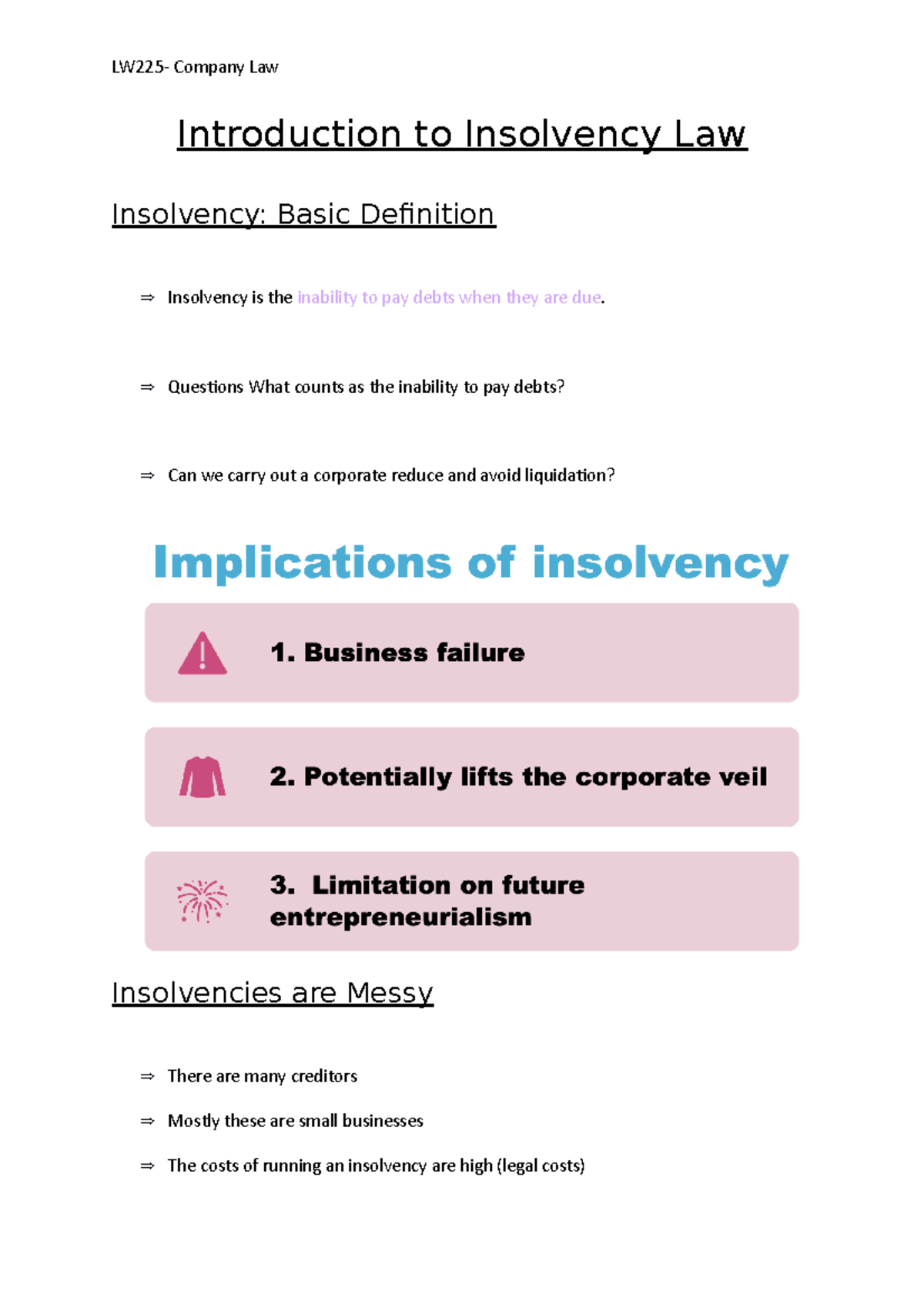 Introduction to Insolvency Law - Introduction to Insolvency Law ...