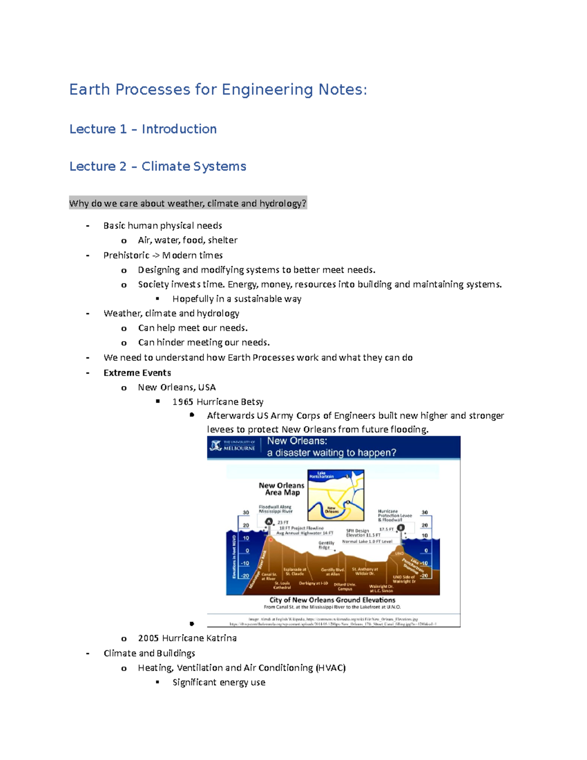 Lecture Notes - Earth Processes for Engineering Notes: Lecture 1 ...