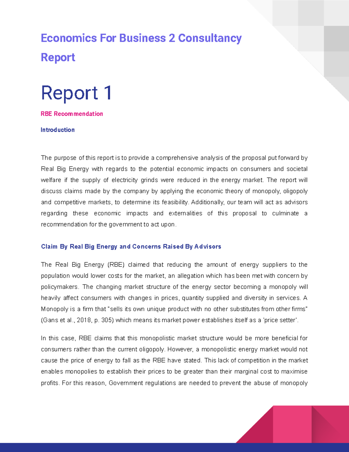 EB2 Consultancy Report Final - Economics For Business 2 Consultancy ...