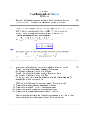 Exam 2013, questions and answers - Engi 4421 term 1 and 2 both test ...