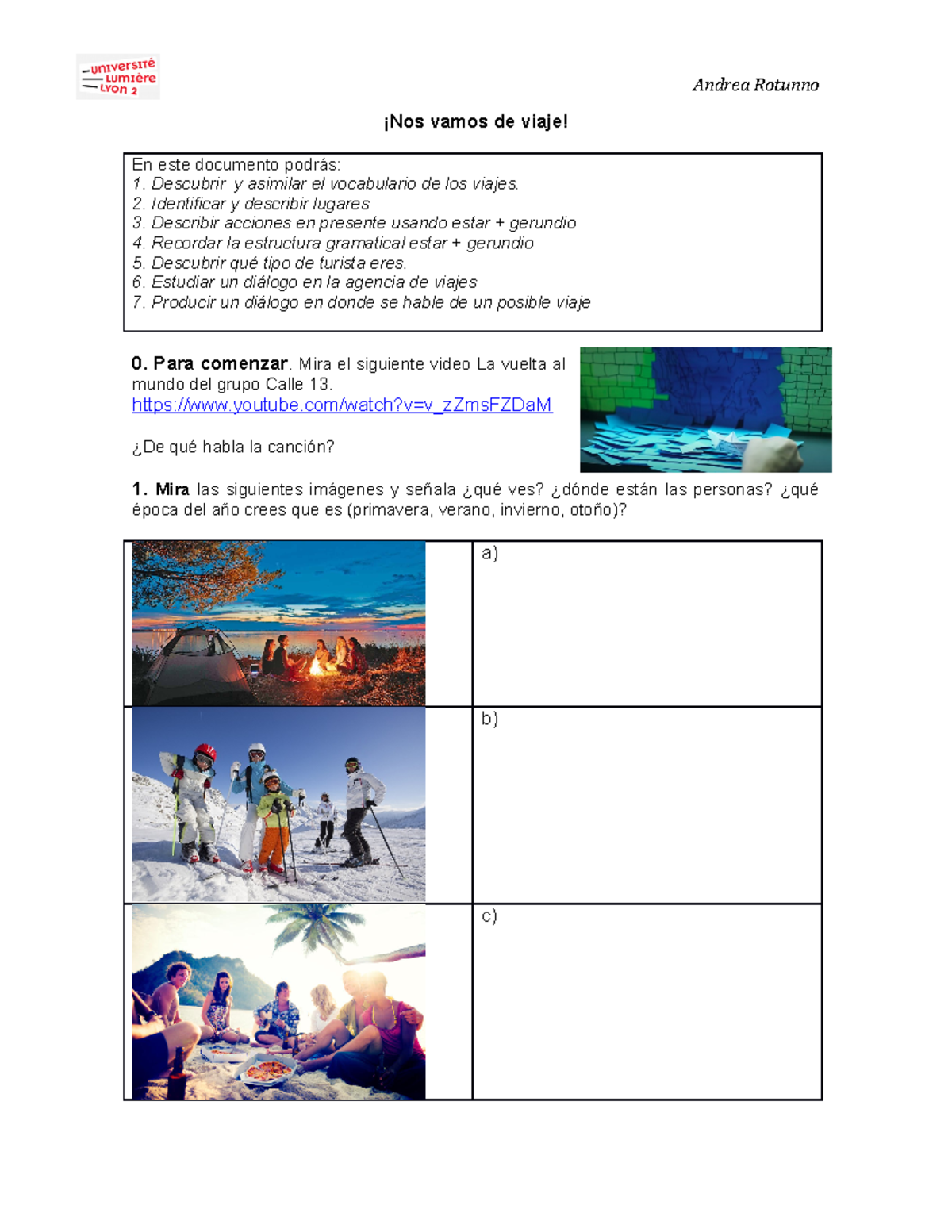 ¡Nos vamos de viaje A2 - Hola es juntos una experimentacion - ¡Nos ...