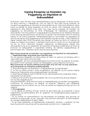 Topic 2-Edukasyon sa Pagpapakatao Grade 10 - paninindigan para sa ...