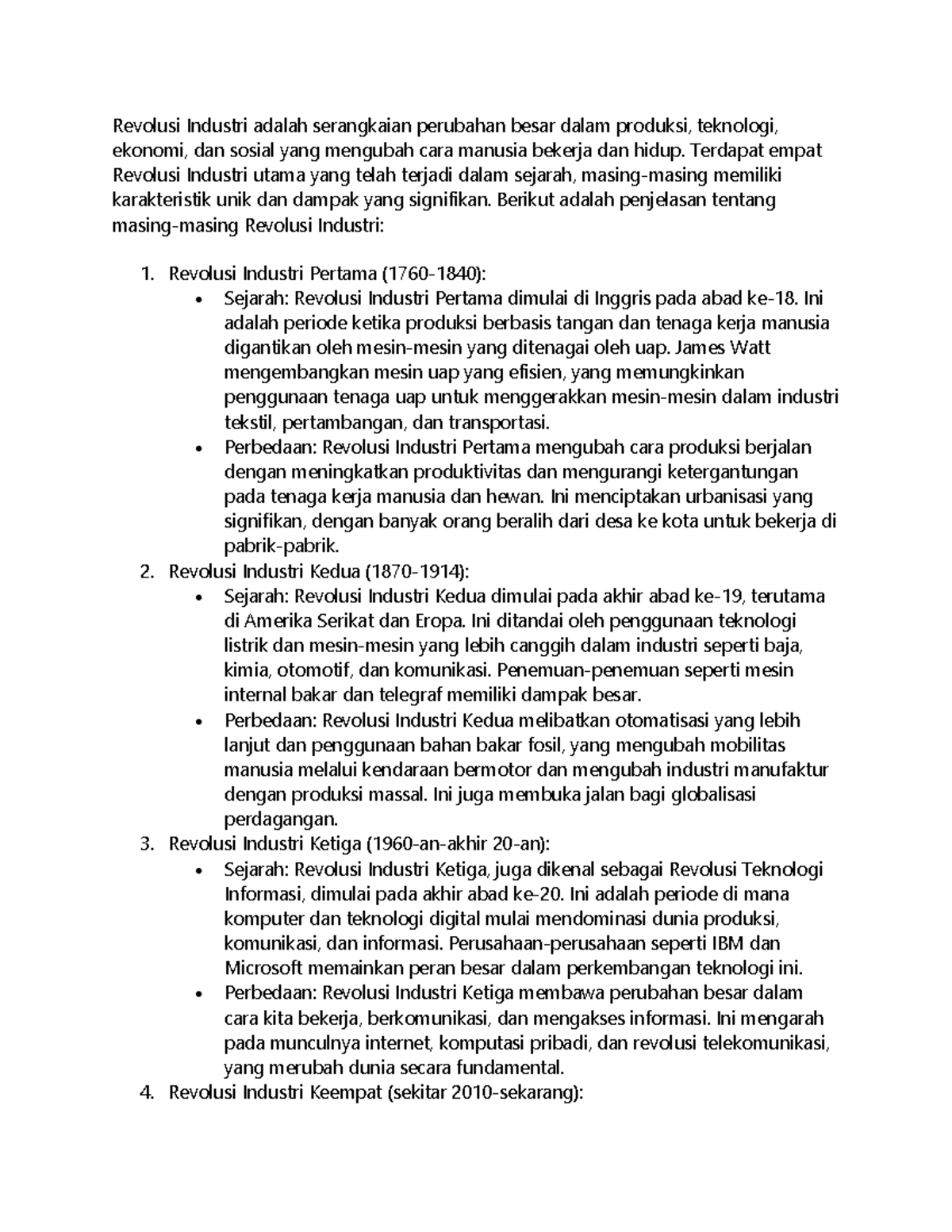 Sejarah IR 4 dan S5 - Revolusi Industri adalah serangkaian perubahan ...