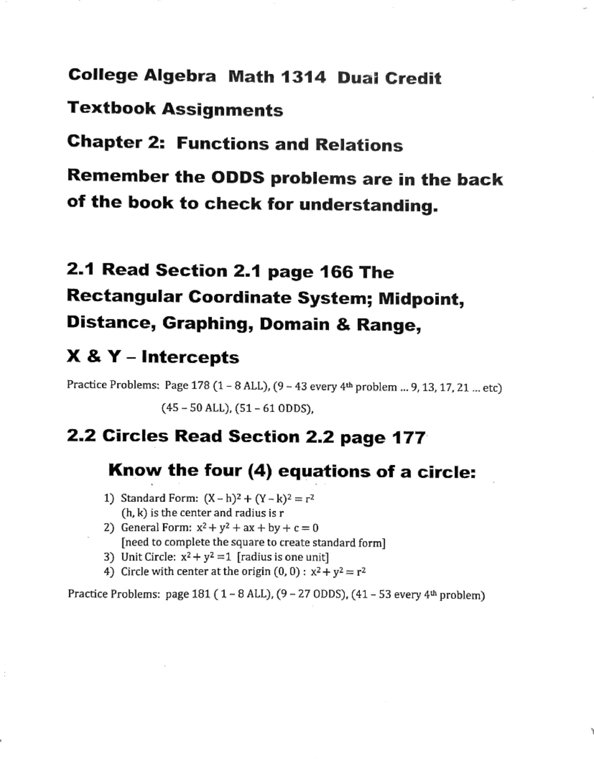 Ch2 book work - Introduction to unit two and how to use the book - MATH ...