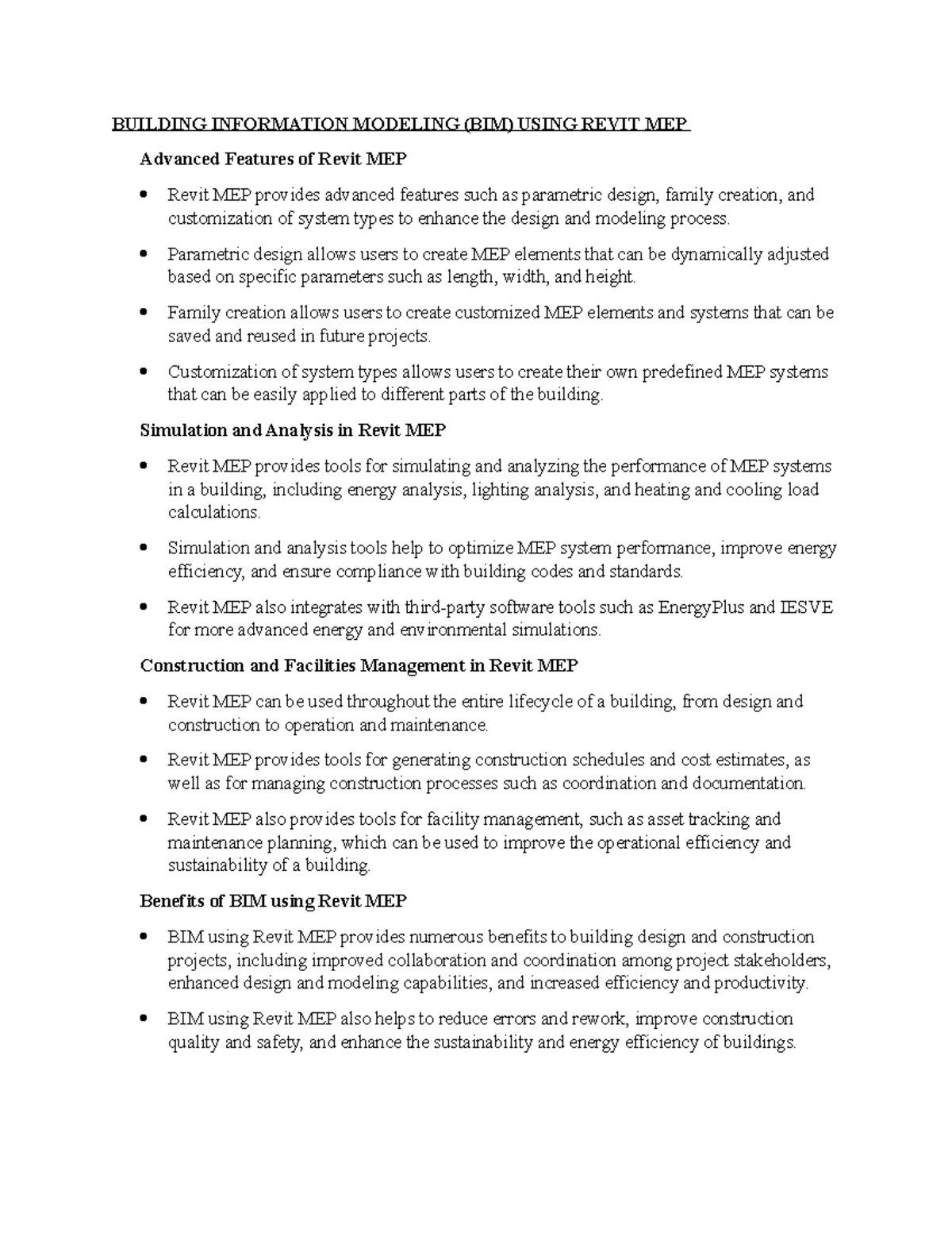 Building Information Modeling Notes 2 - BUILDING INFORMATION MODELING ...