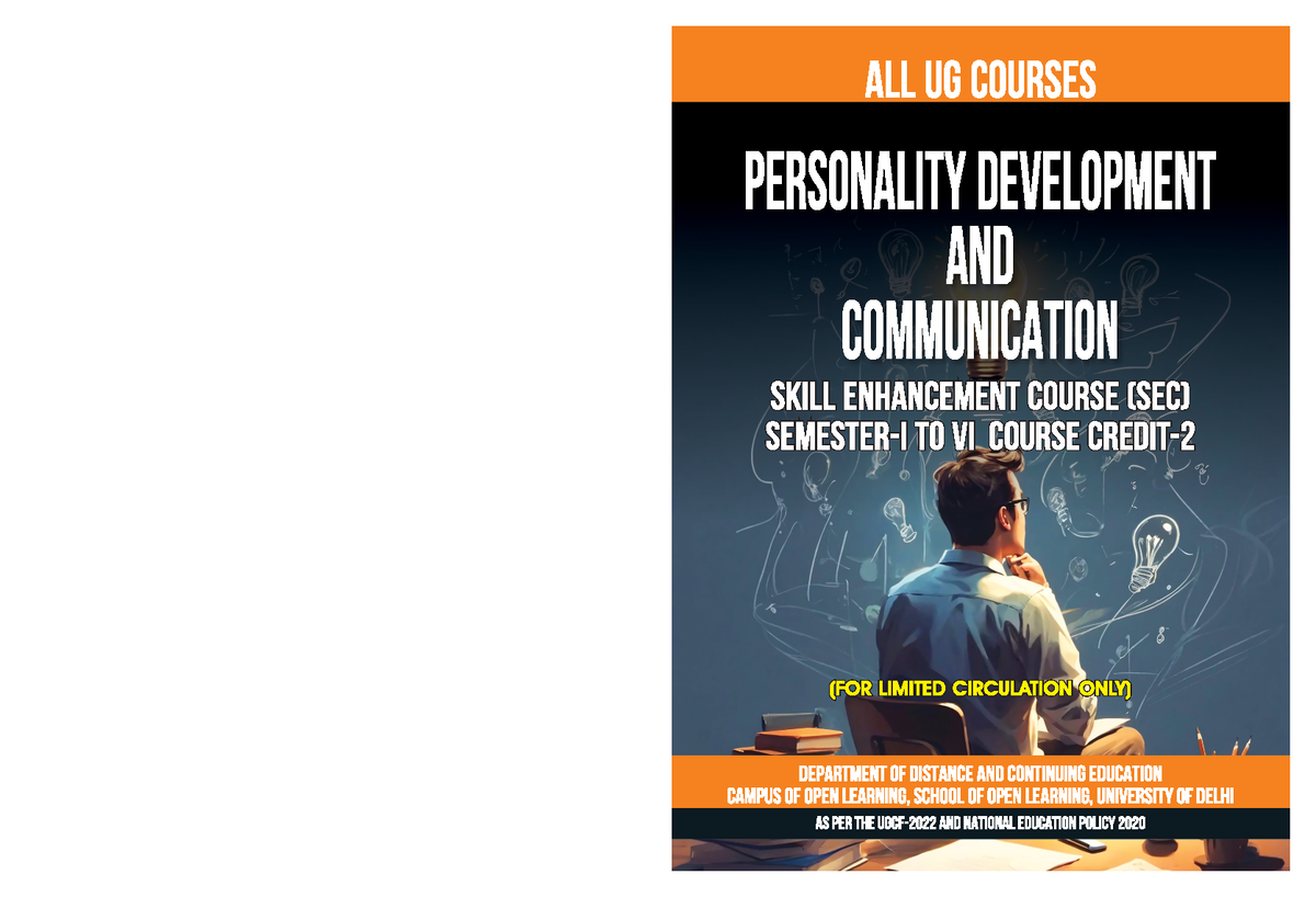 Personality Development AND Communication - [FOR LIMITED CIRCULATION ...