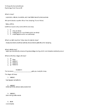 Psy CC 08 Worksheet - None - States of Consciousness Psychology Crash ...