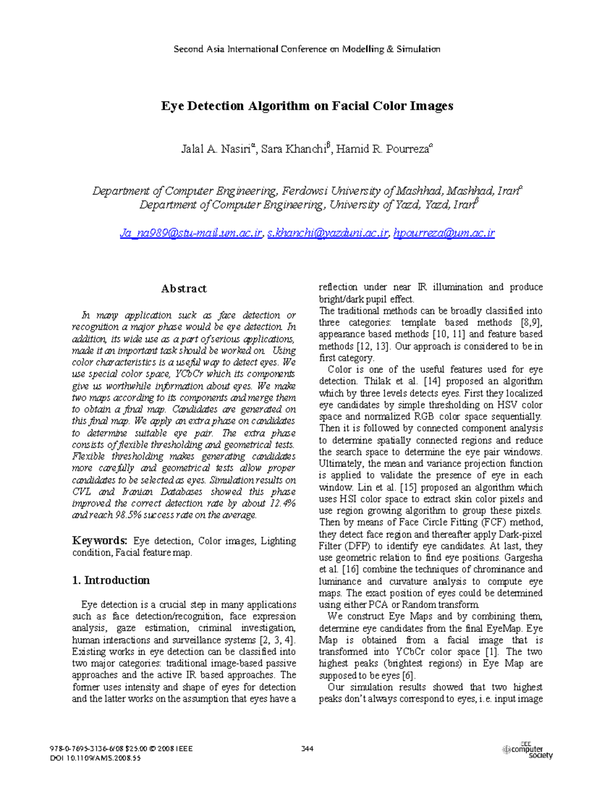 Eye8 - nil - Eye Detection Algorithm on Facial Color Images Jalal A ...