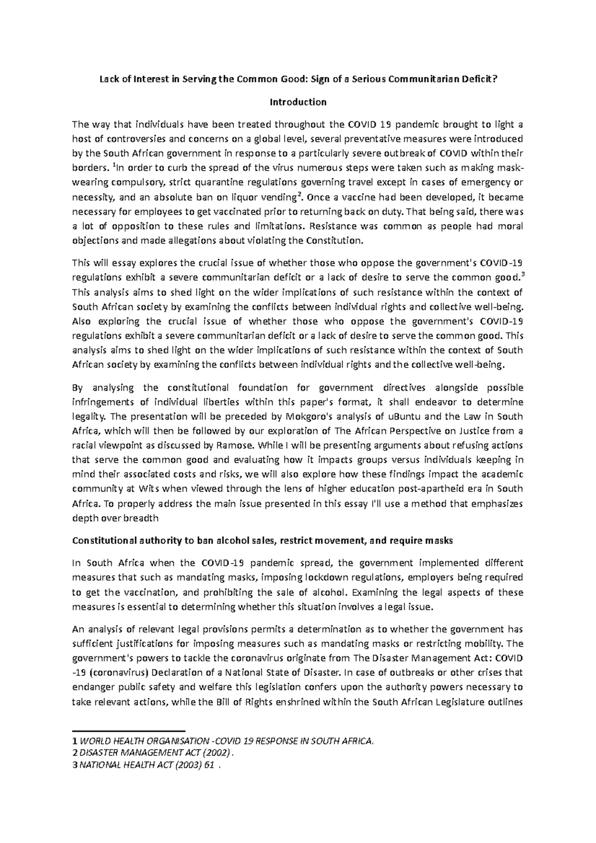 Looking for summary - Lack of Interest in Serving the Common Good: Sign ...