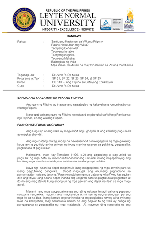 Module SA Pagbasa AT Pagsuri - ####### CO_Q4_PPIITTP_SHS Pagbasa at ...