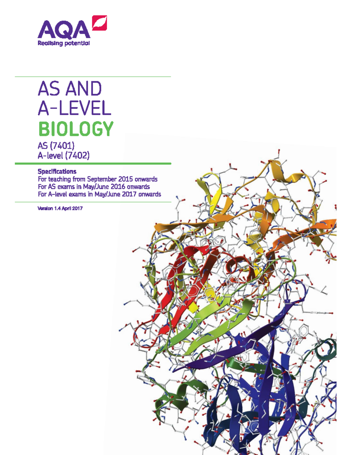 Biology A Level Specification - AP1THP - Studocu