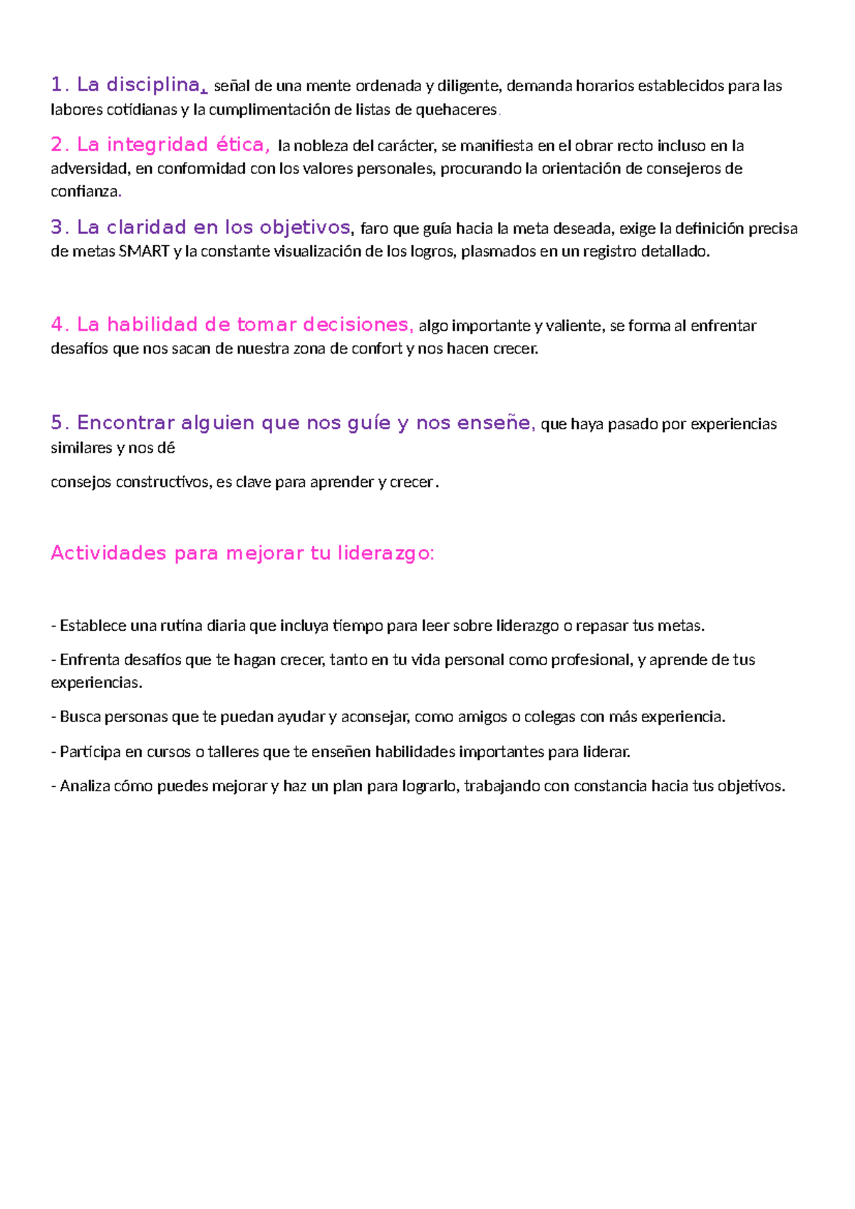 Desafio 4 - deeeeeeeeeeeeee - 1. La disciplina, señal de una mente ...