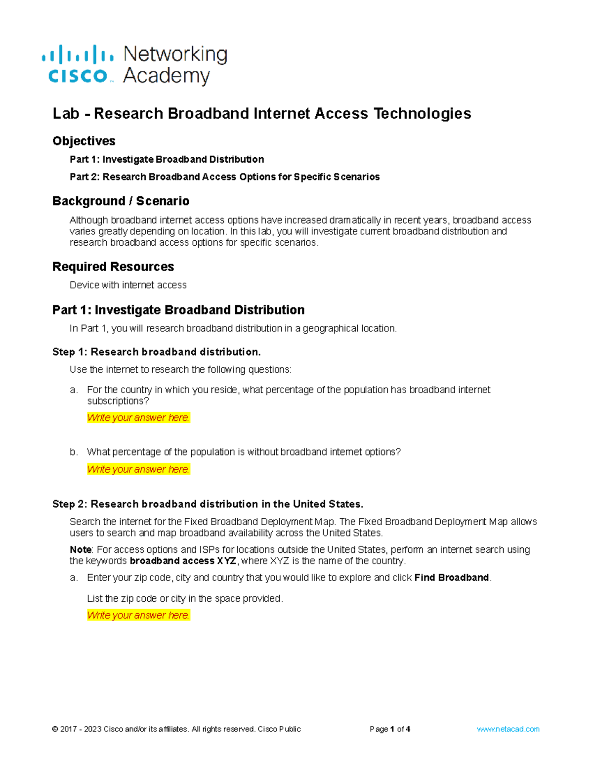 7.5.11 Lab - Research Broadband Internet Access Technologies ...