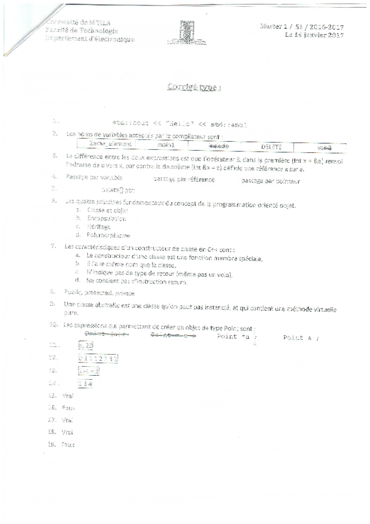 Correction-Programmation-Orienté-o Bjet-Cpp ELN - Croissance financière verte - Studocu