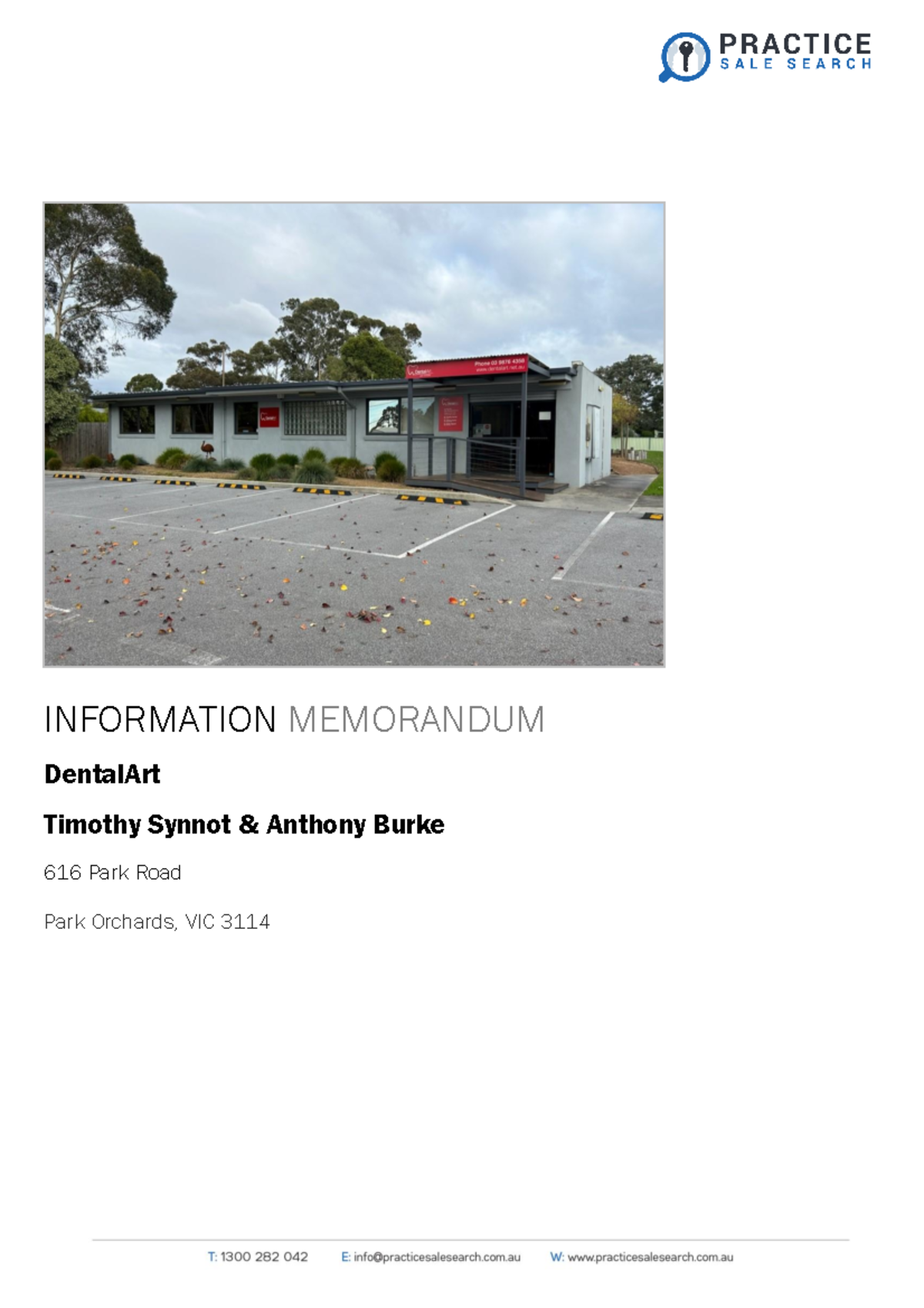 V3414 IM - gdsgsg - INFORMATION MEMORANDUM DentalArt Timothy Synnot ...
