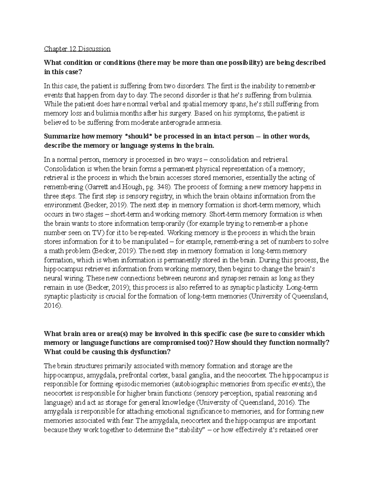 Chapter 12 Discussion - PSYC 4120 - Clayton State - Studocu