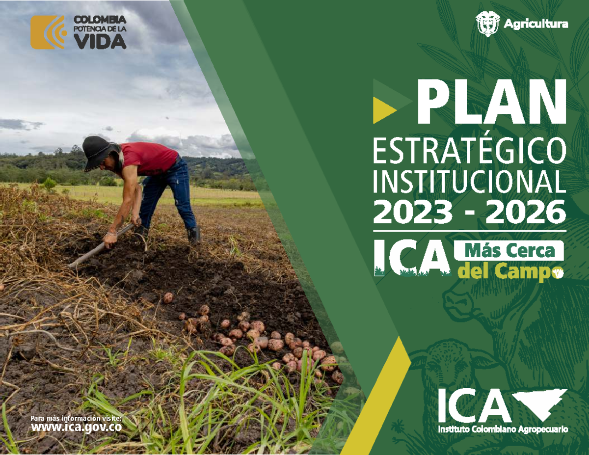Plan Estrategico 2023 2026 ICA mas cerca del Campo - ica.gov Para más información visite: PLAN ...