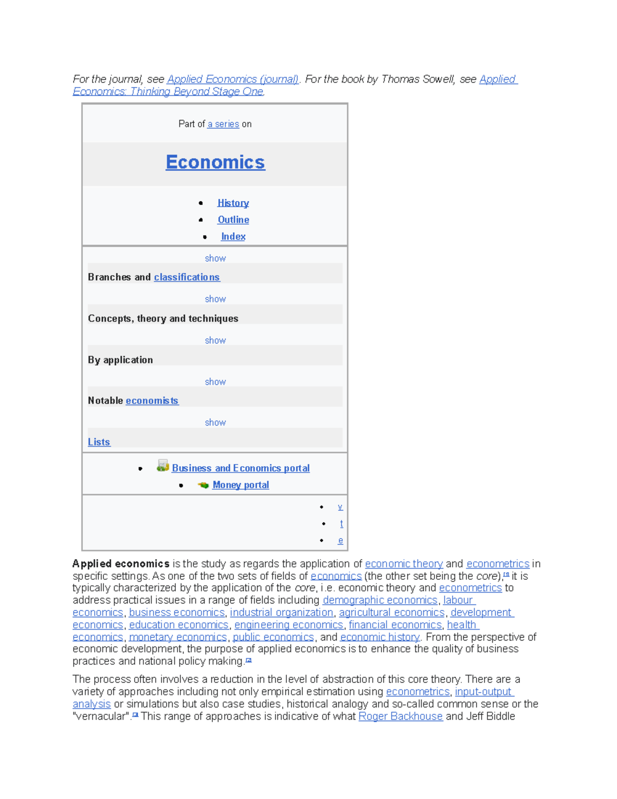 Journal Entry Entrep - For the journal, see Applied Economics (journal ...