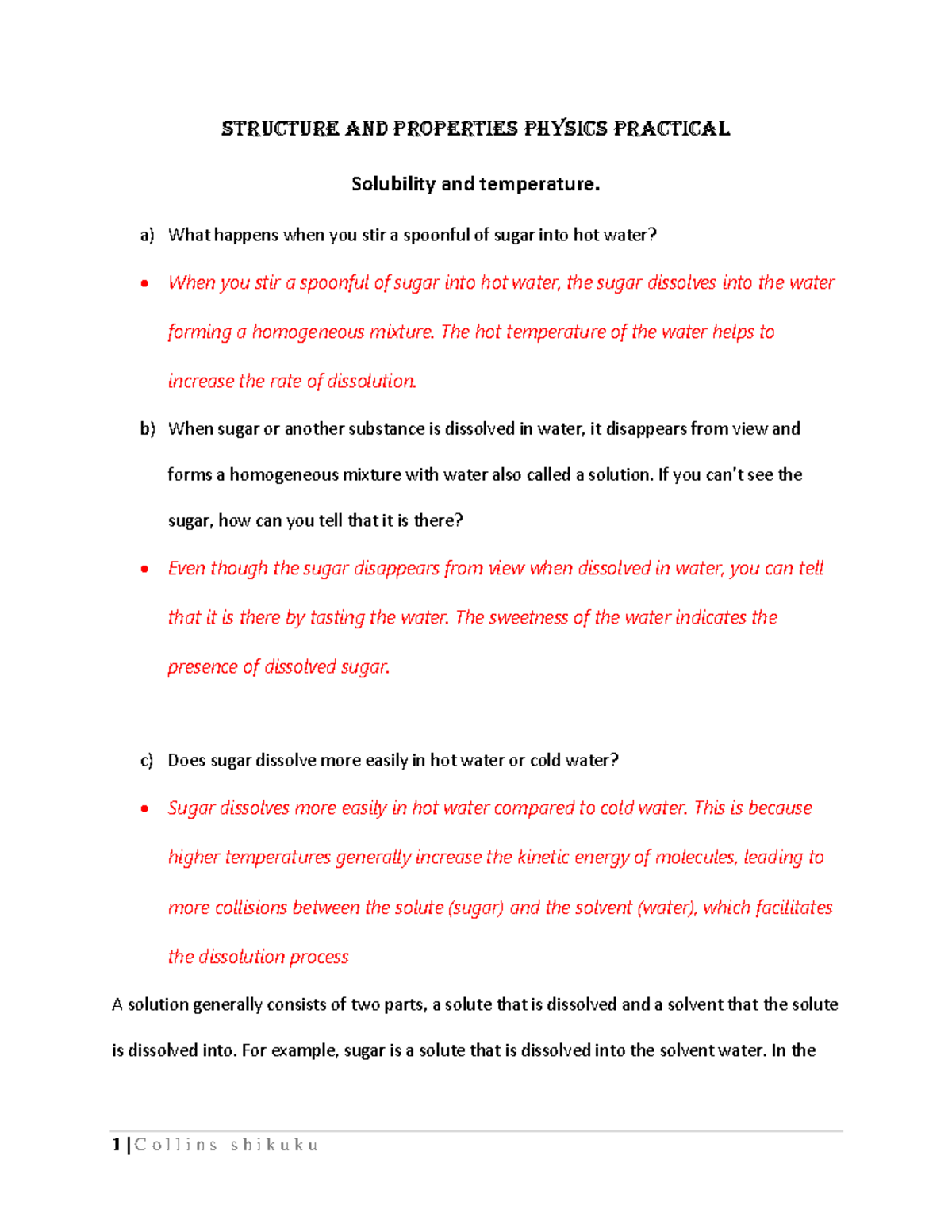 Structure and properties physics practical - 1 | C o l l i n s s h i k ...