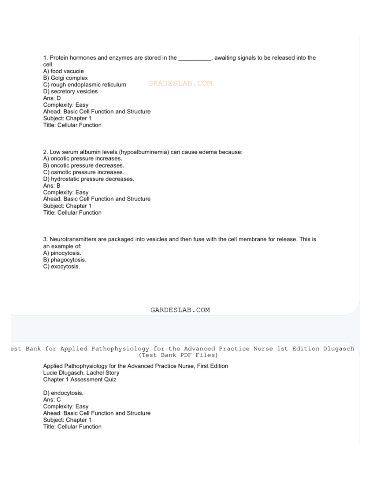 Chp 1 quiz - patho chp1 - Studocu