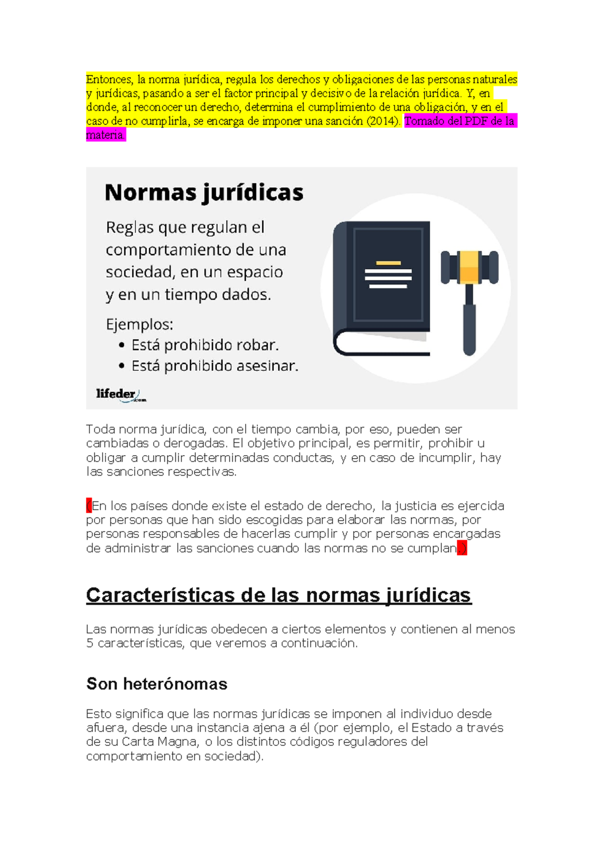 Características - Apuntes de la clase 0025 de derecho civil Ecotec ...
