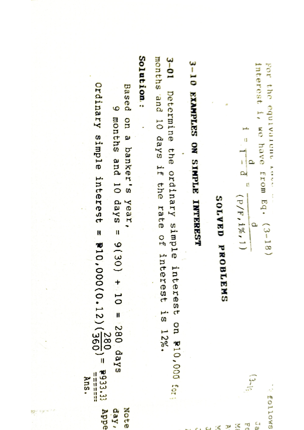 Exact Simple Interest Solved Problems - interest 1, we have from Eq ...