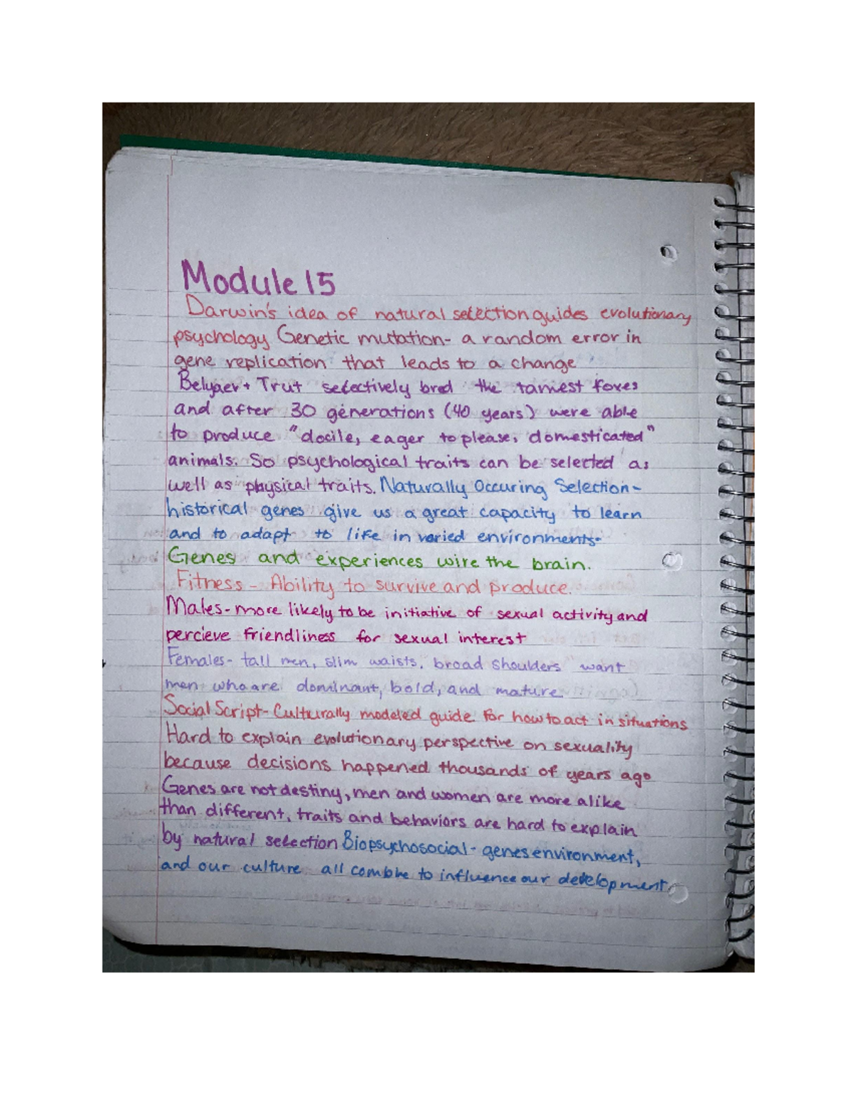 Module 15 - Explains Darwin's idea of Natural Selection - Studocu