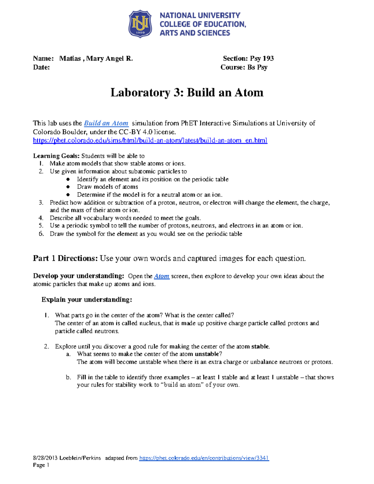 Matias Psy 193 Lab 3 - files - 8/28/2013 Loeblein/Perkins adapted from ...
