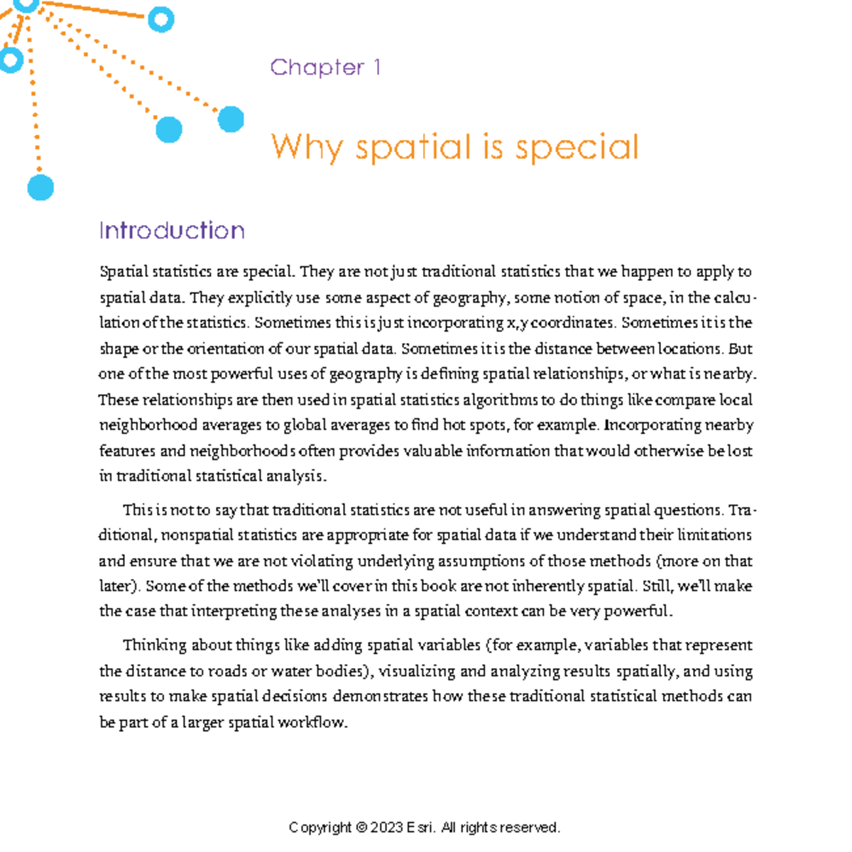 Spatial statistics sample pages - Chapter 1 Why spatial is special ...