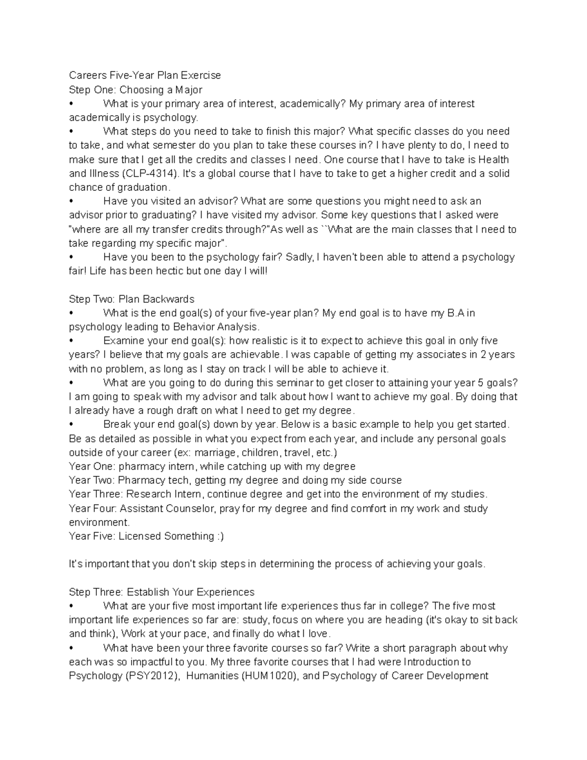 Careers Five Year Plan Exercise What Steps Do You Need To Take To careers-five-year-plan-exercise-what-steps-do-you-need-to-take-to