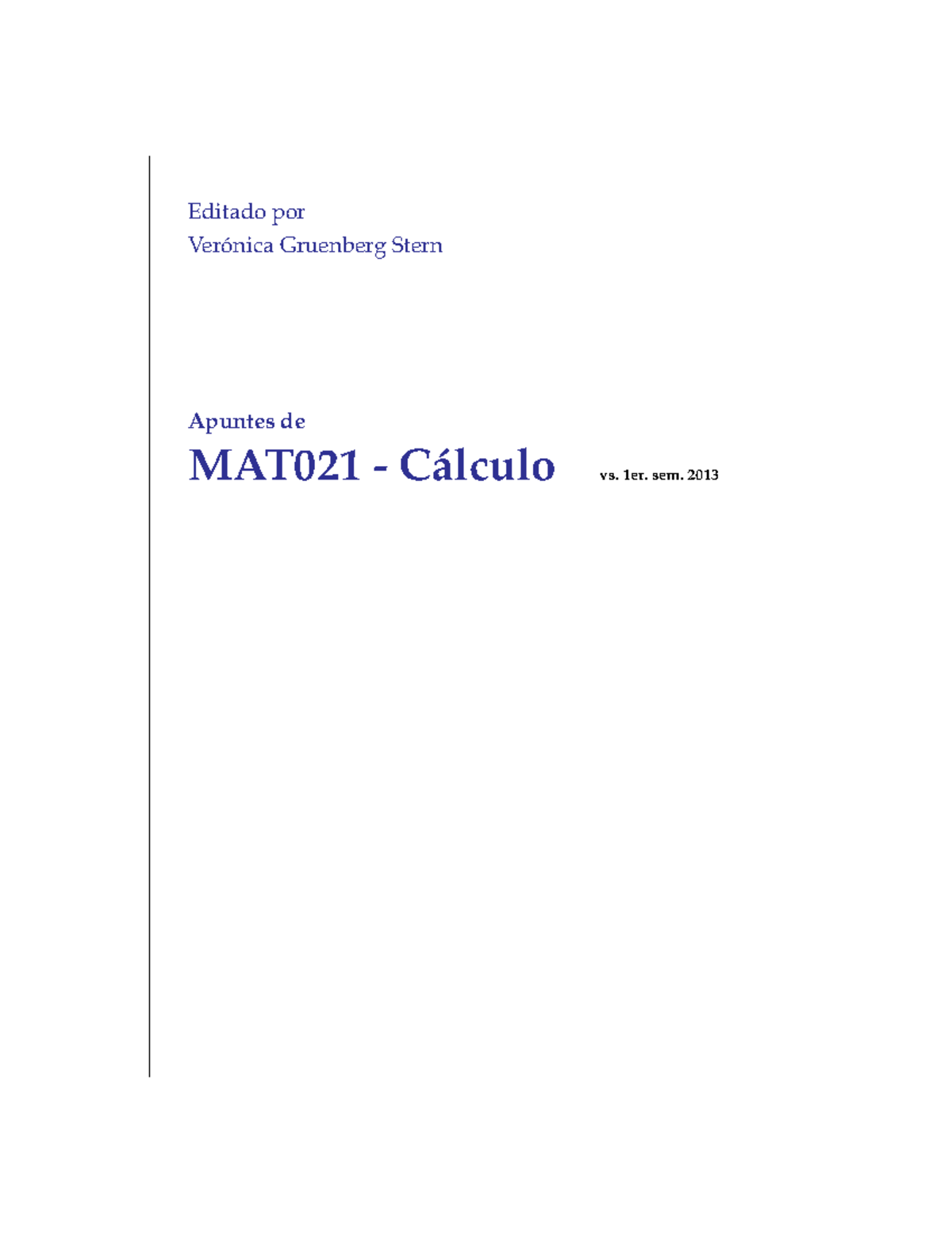 Cálculo Diferencial - Libro - Editado por Verónica Gruenberg Stern ...