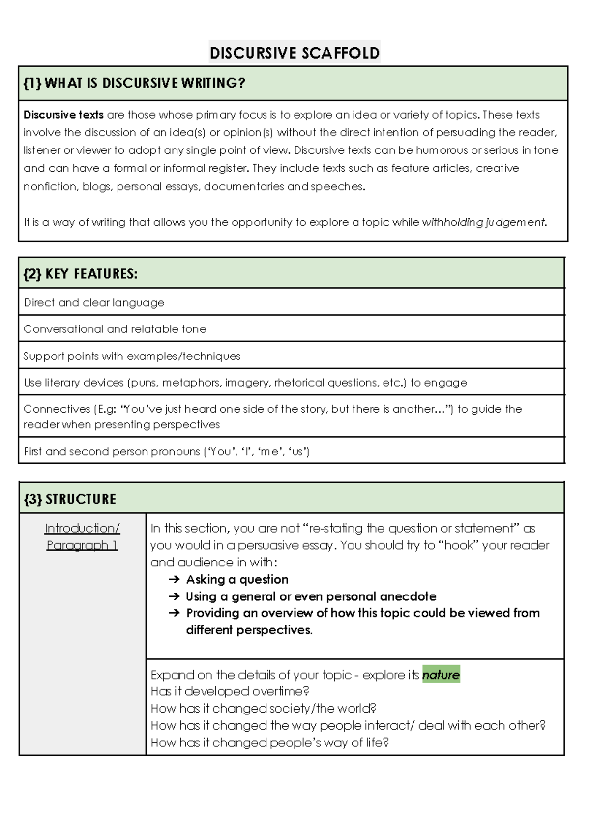 Discursive Scaffold - DISCURSIVE SCAFFOLD {1} WHAT IS DISCURSIVE ...