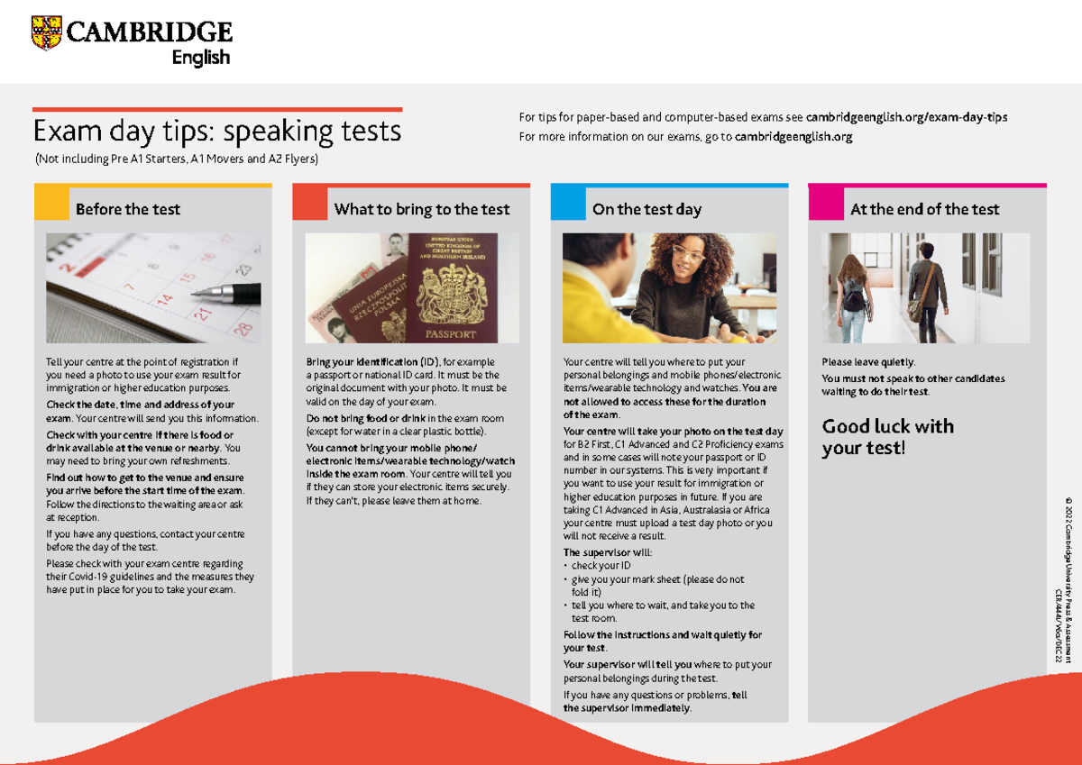 Exam Day Tips Speaking tests 2023 final - Exam day tips: speaking tests ...