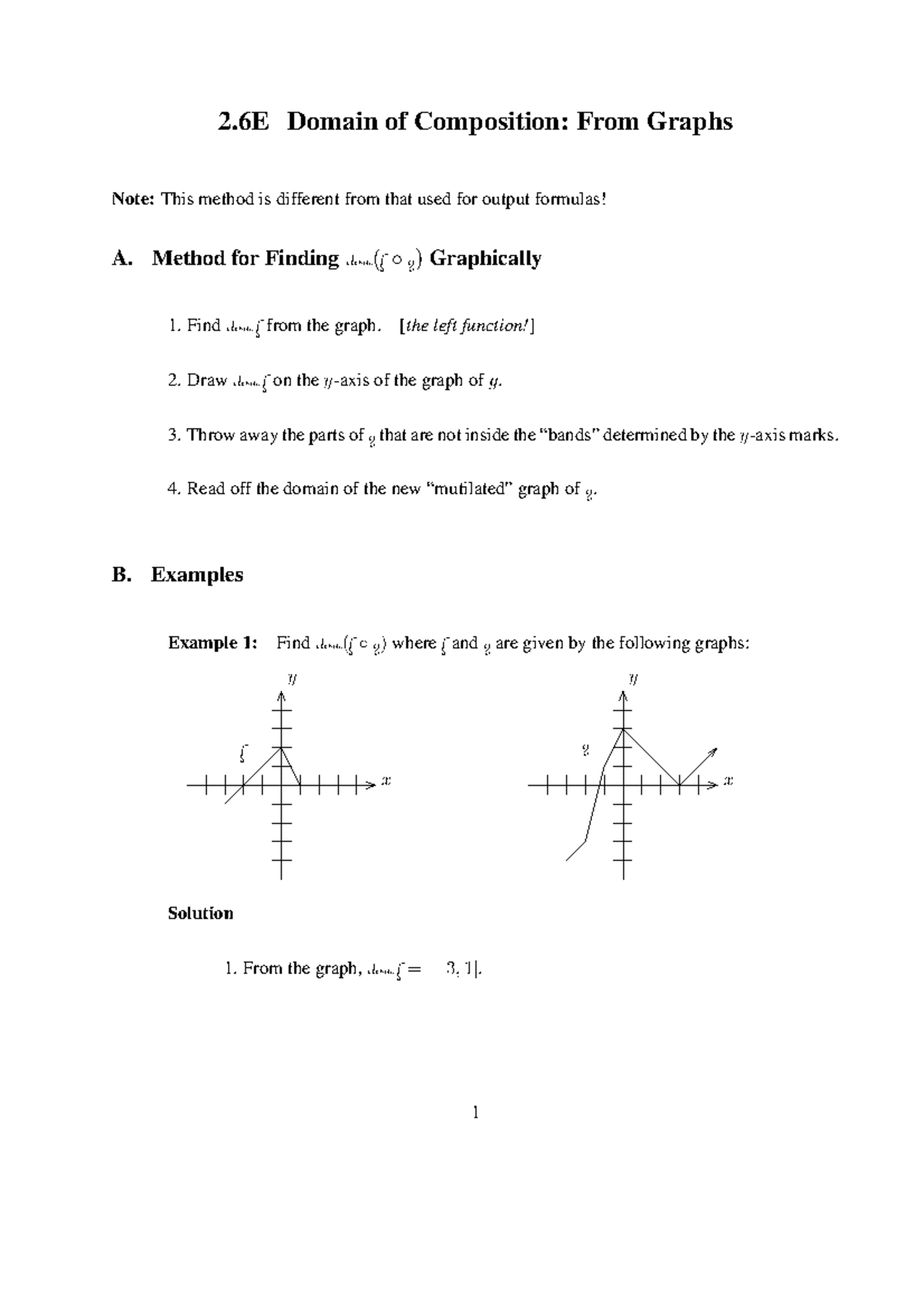 2.6E Domain of Composition- From Graphs - 2 Domain of Composition: From ...