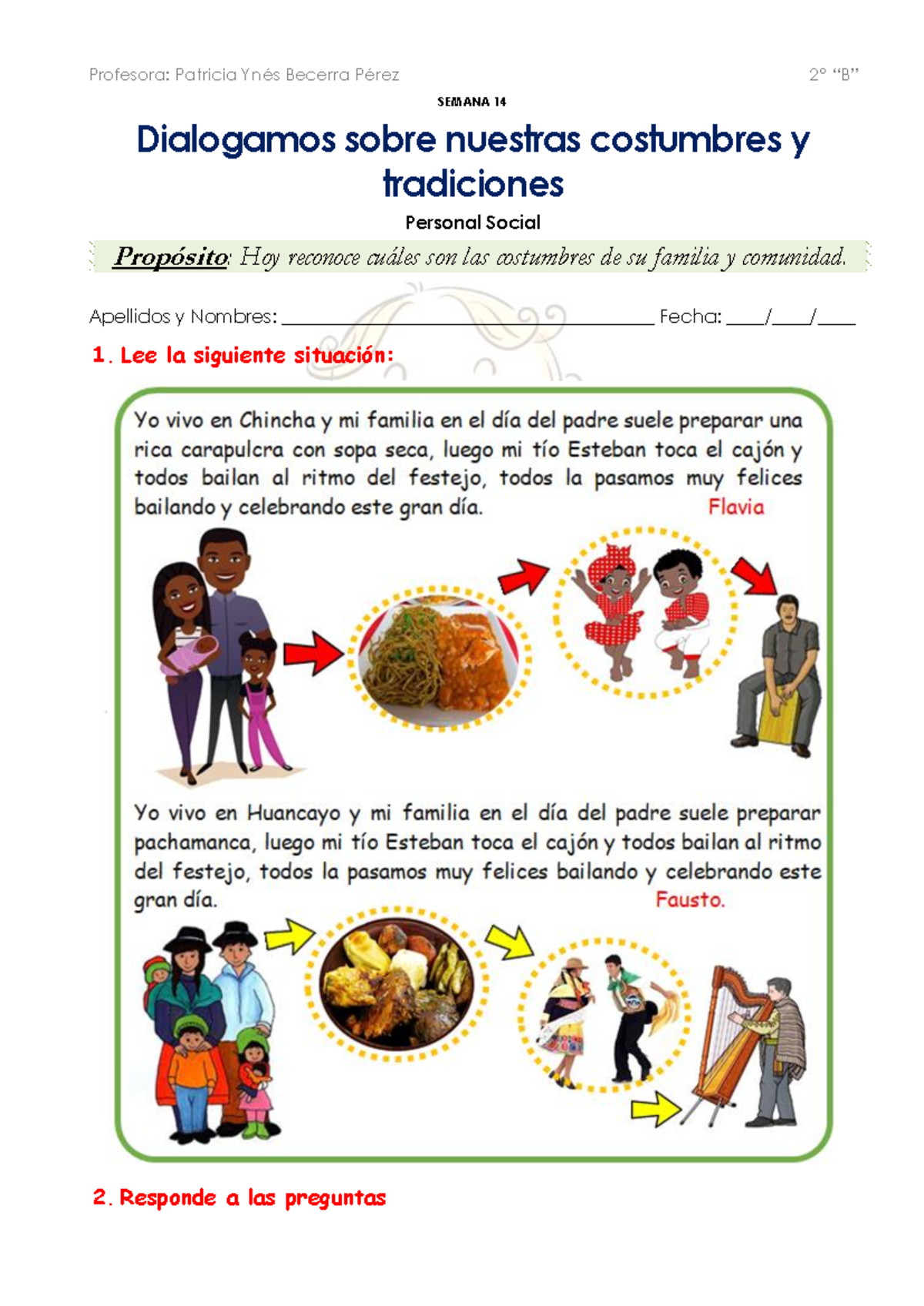 Act-04 - SEMANA 14 Dialogamos sobre nuestras costumbres y tradiciones ...