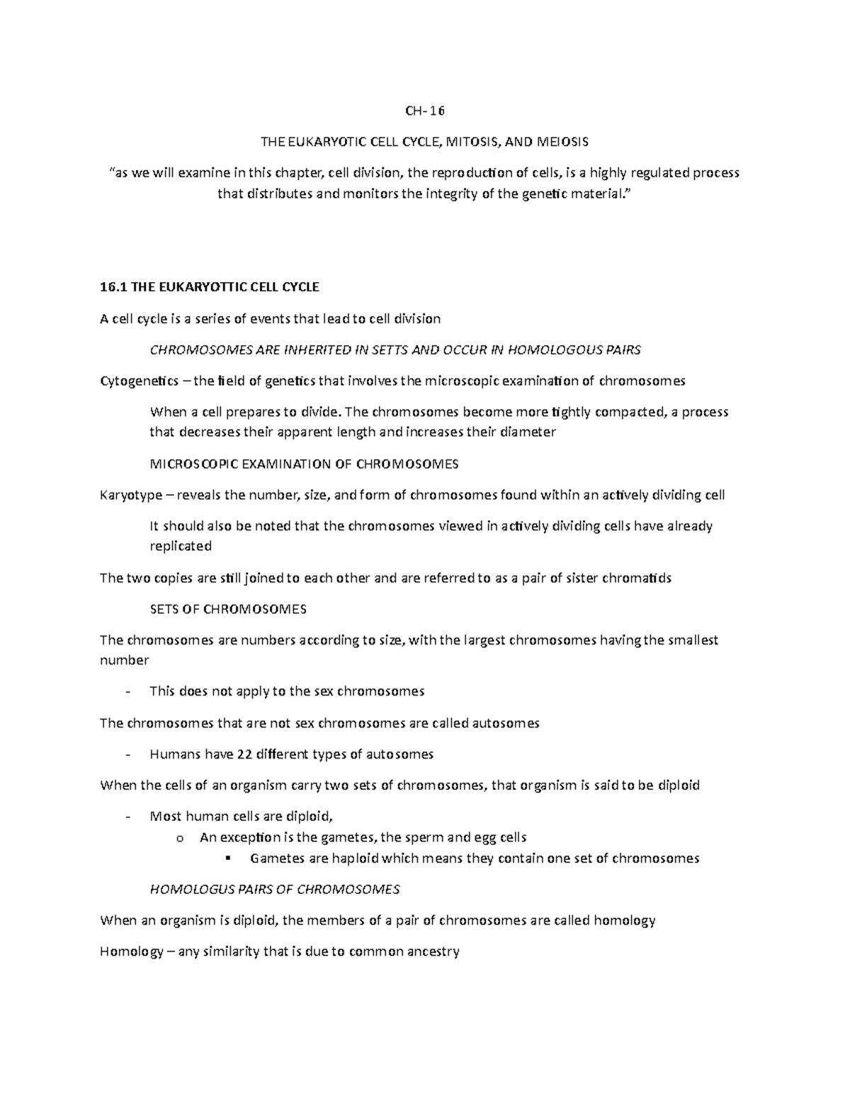 CH 16 Dr Kumar CH 16 THE EUKARYOTIC CELL CYCLE MITOSIS AND ch-16-dr-kumar-ch-16-the-eukaryotic-cell-cycle-mitosis-and