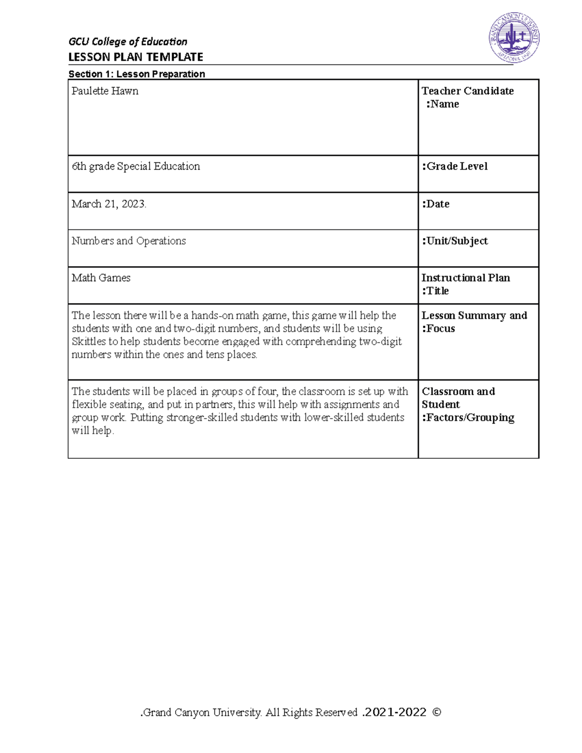 Paulette Hawn SPD 470 Engaging All Students Through Academic Games ...