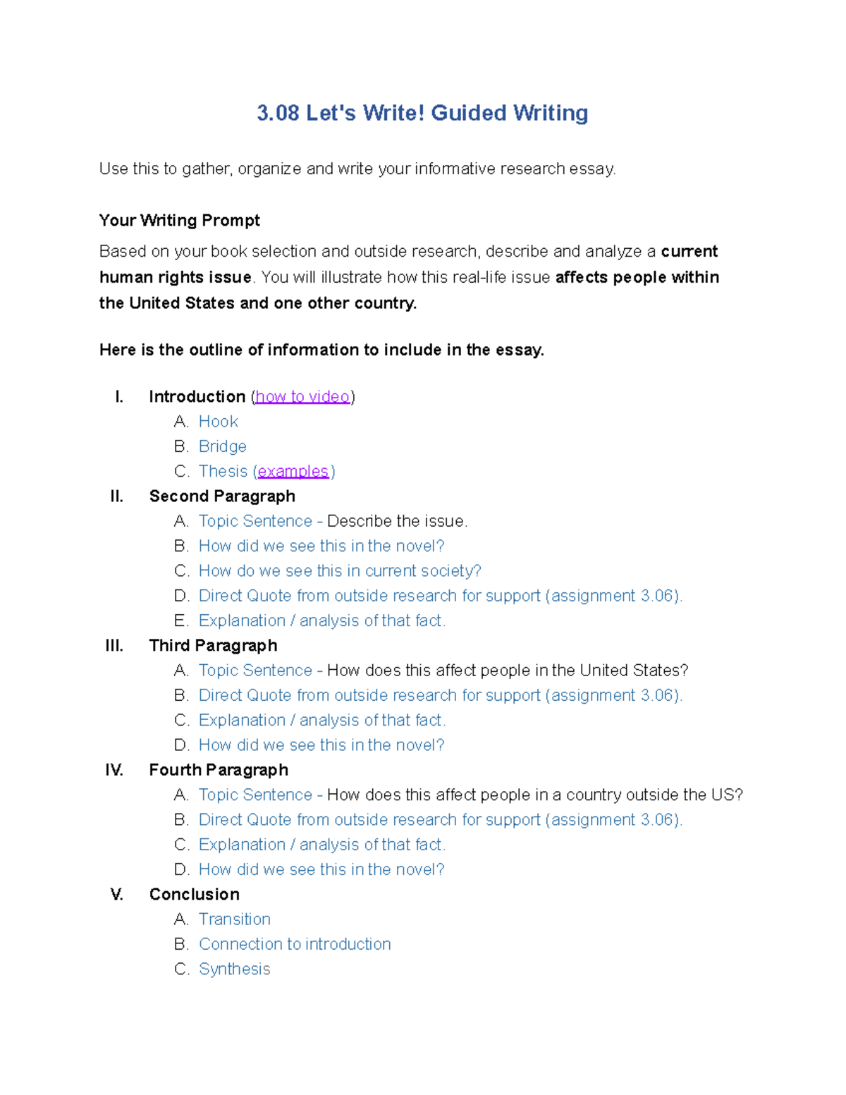 Copy of 3.08 Let's Write Guided Writing Template - 3 Let's Write ...