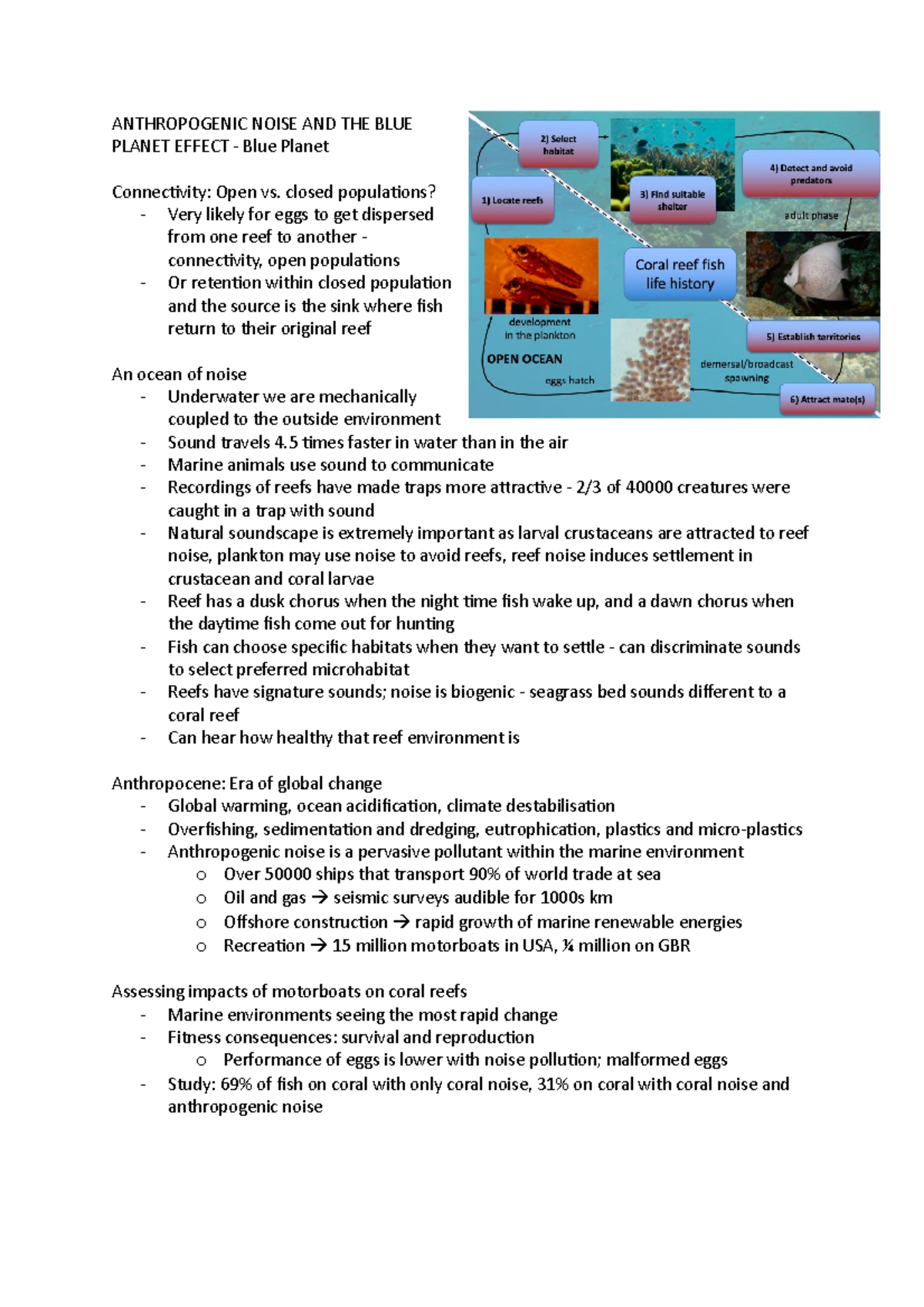 Anthropogenic Noise and the Blue Planet Effect - ANTHROPOGENIC NOISE ...