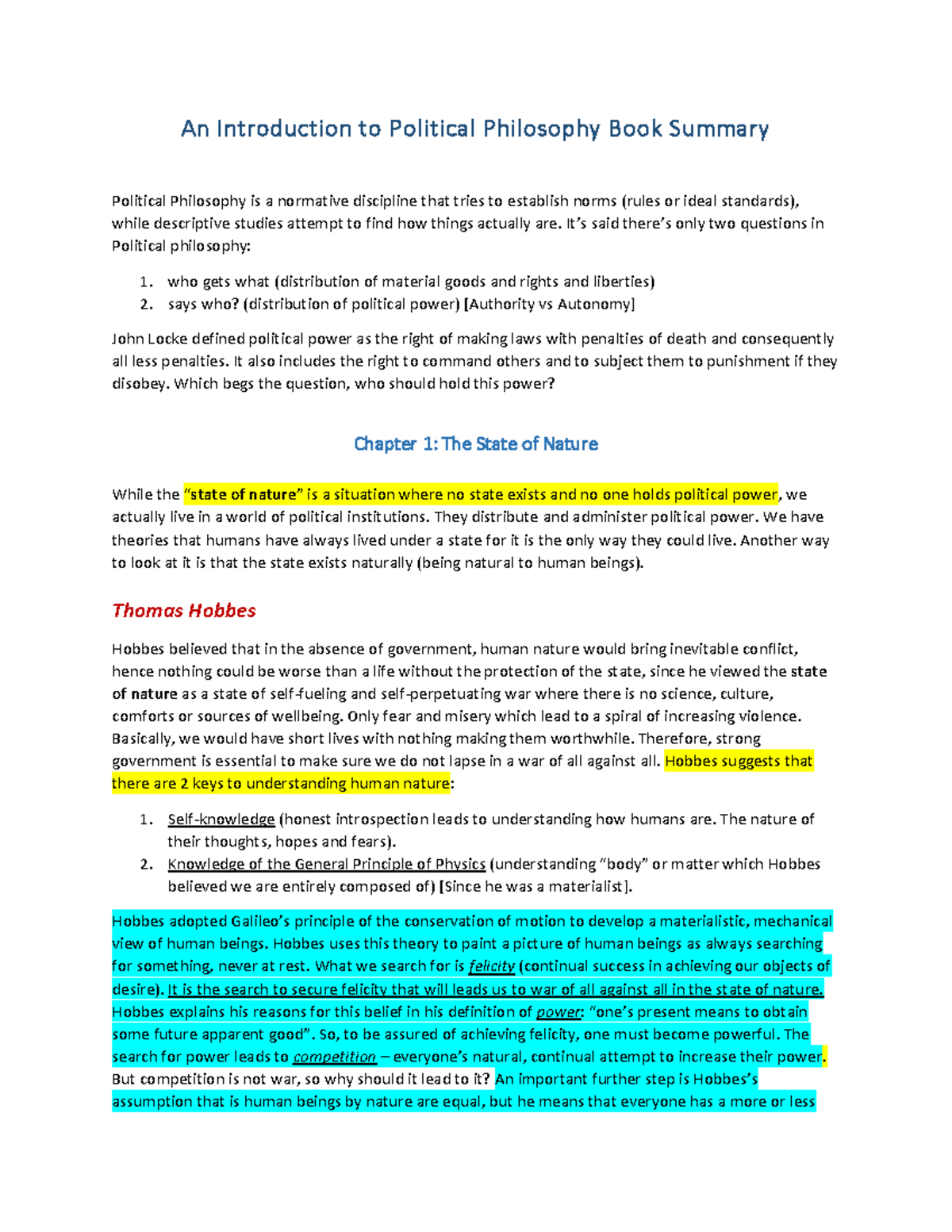 An Introduction to Political Philosophy Book Summary - It’s said there ...