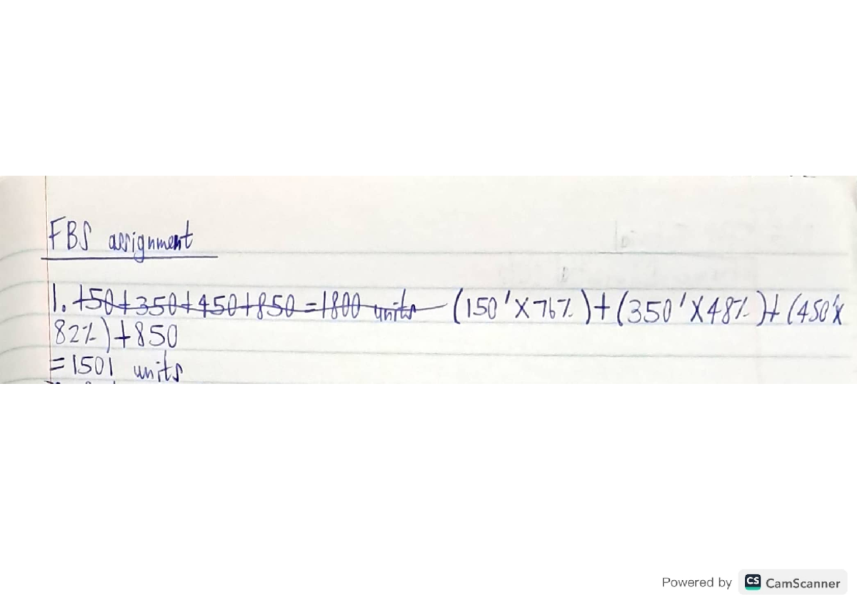 FBS homework assignment - FBS300 - Studocu