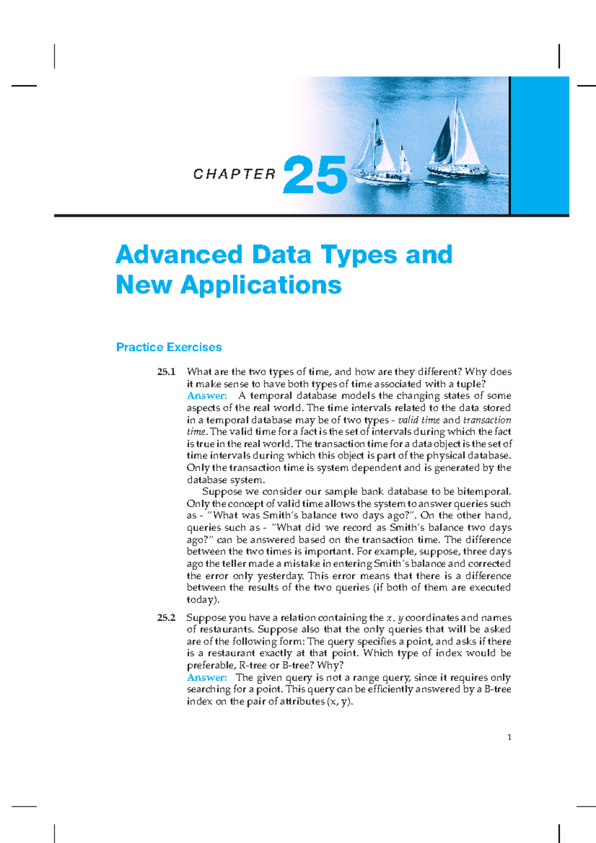 25s - Databases - C H A P T E R 25 Advanced Data Types and New Applications Practice Exercises ...