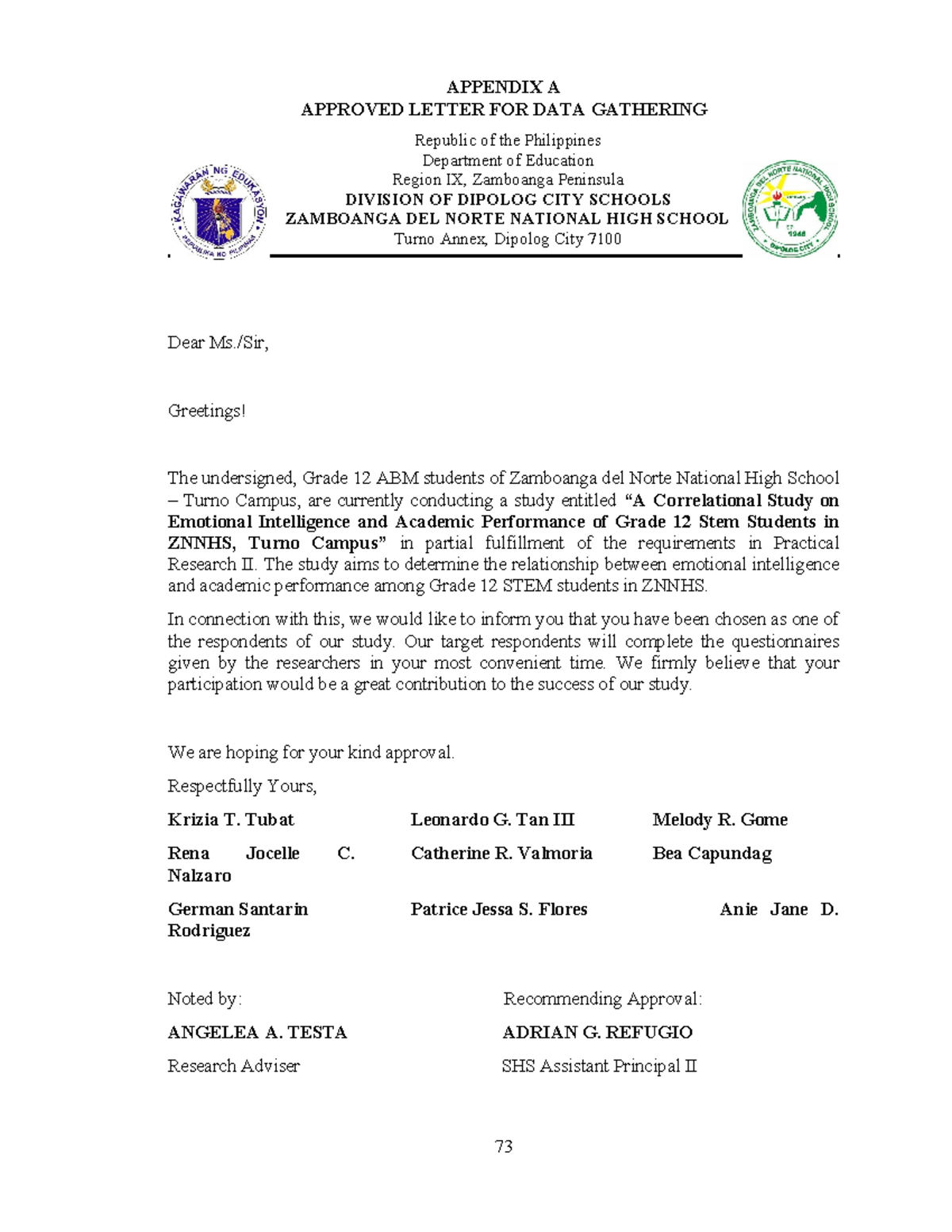 Appendix A - Helpful - Republic of the Philippines Department of ...