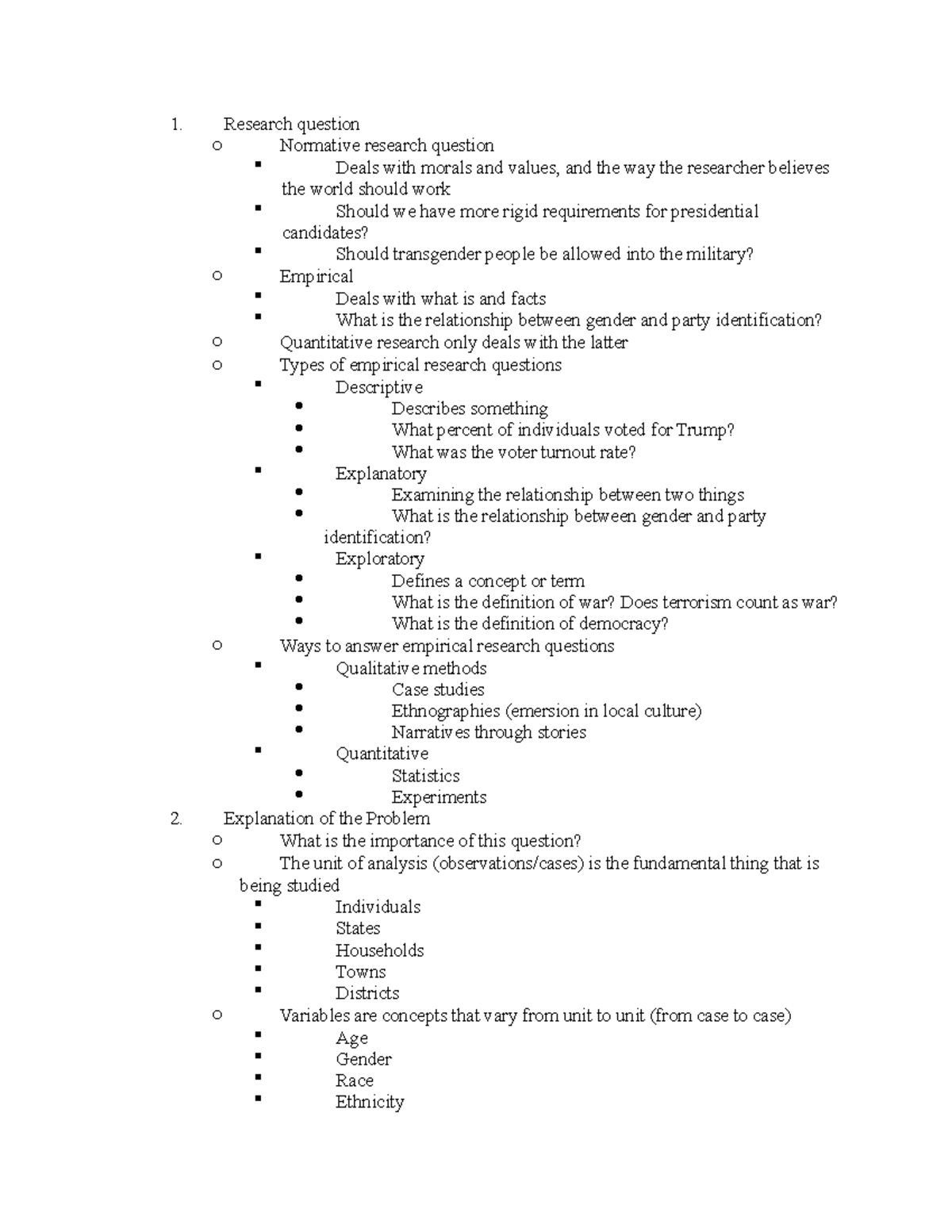 1 - Steps to Doing Quantitative Research - Research question o ...