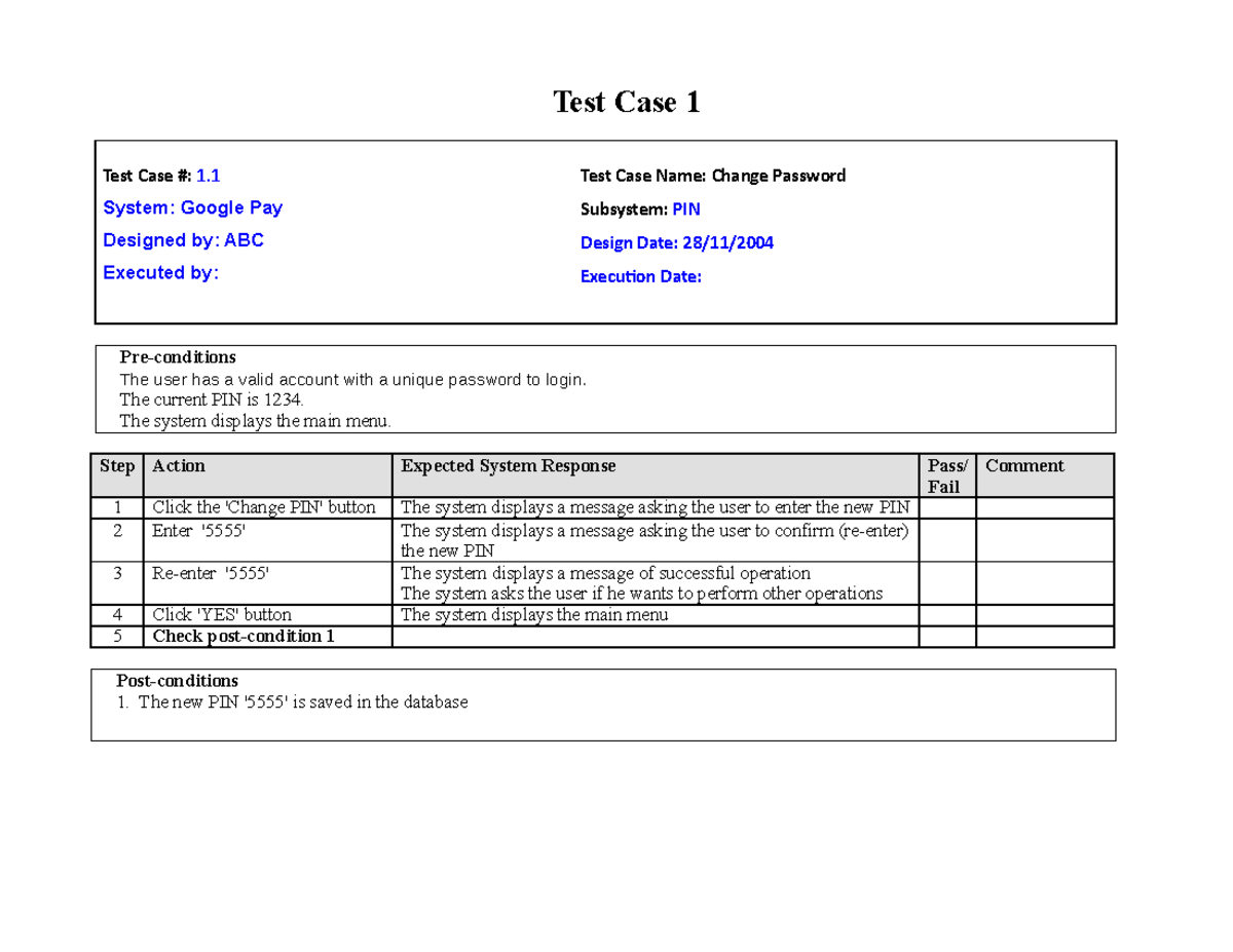 Gpay TC - test cases of google pay - Test Case #: 1. System: Google Pay ...
