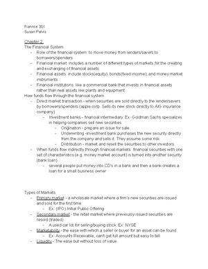 FINC 301 Exam 2 Cheat Sheet - According to the realization principle ...