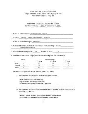 BES 105- Report-OF- Safety- Organization - Republic of the Philippines ...