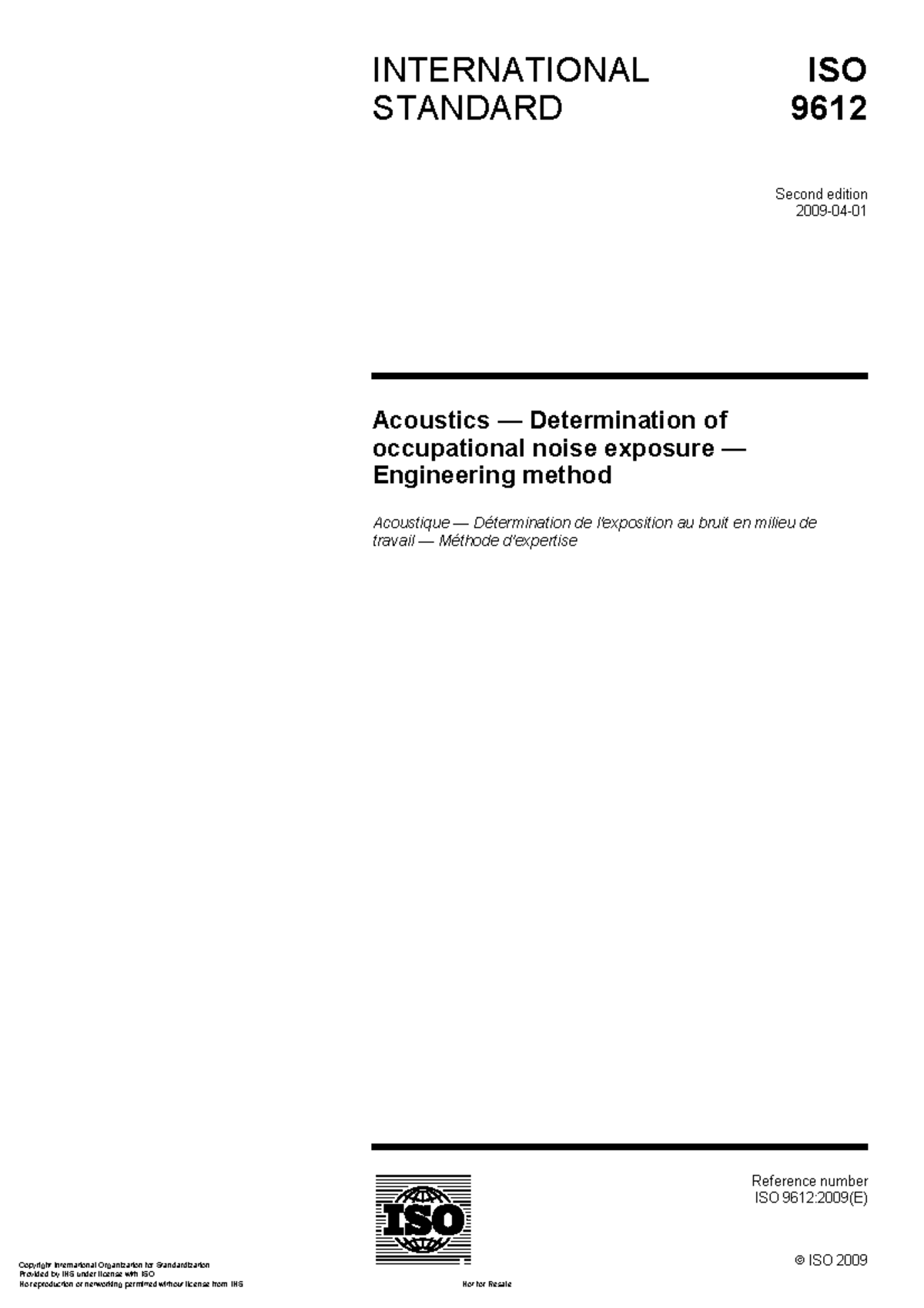 ISO-9612-2009 - ISO-9612-2009 - Reference number ISO 9612:2009(E) © ISO ...