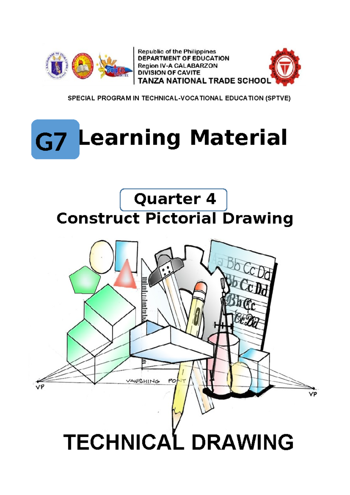 G7 Tech Draw 4th Quarter Learning Material - Learning Material Quarter 4 Construct Pictorial ...