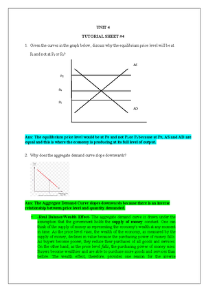 ECO2001-Tutorial Sheet 2 - INTRODUCTION TO MACROECONOMICS TUTORIAL # 2 ...